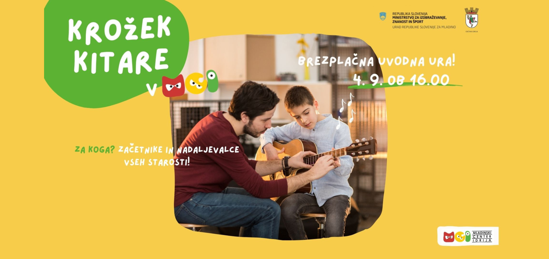 Brezplačna uvodna ura krožka kitare